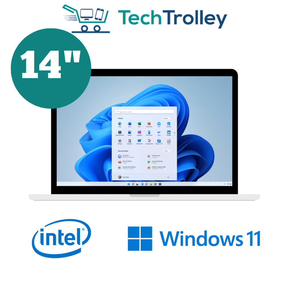 Tech Trolley | Custom Windows 11 Intel 14" Laptop